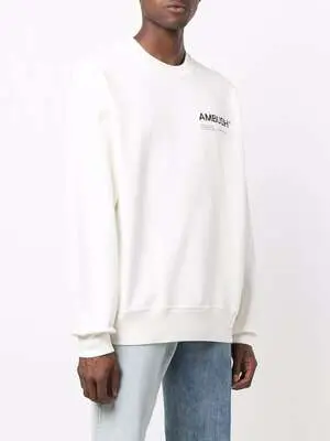 AMBUSH Logo-print Fleece Sweatshirt - White