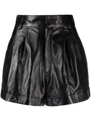 MANOKHI Jett Leather Shorts