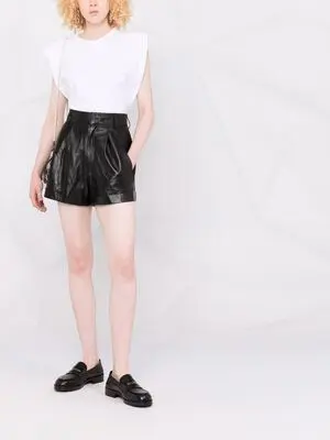 MANOKHI Jett Leather Shorts