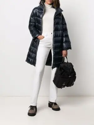 Herno Down-feather Mid-length Coat - Blue