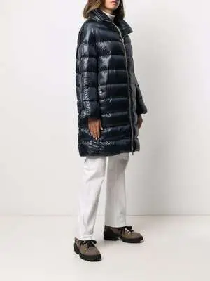 Herno Down-feather Mid-length Coat - Blue