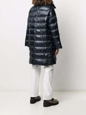 Herno Down-feather Mid-length Coat - Blue