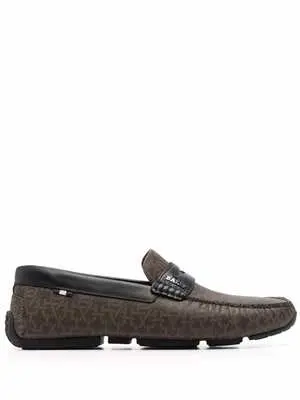 Bally Chain Logo-print Leather Loafers