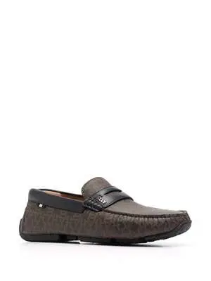 Bally Chain Logo-print Leather Loafers