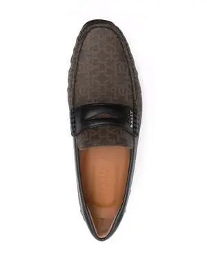 Bally Chain Logo-print Leather Loafers