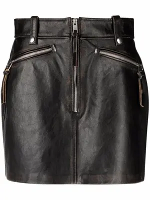 DIESEL® Leather Mini Skirt
