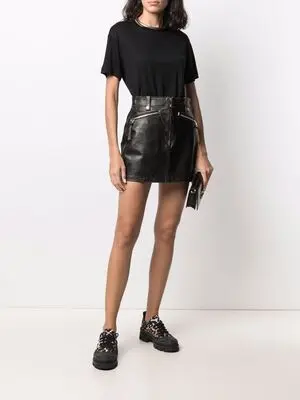 DIESEL® Leather Mini Skirt