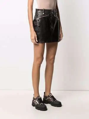 DIESEL® Leather Mini Skirt