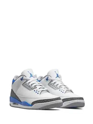 JORDAN Air 3 Retro Racer Blue Sneakers - White