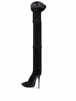 LE SILLA Gilda Rhinestone Thigh-high Boots