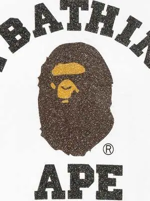 A BATHING APE Glass Beads College T-shirt