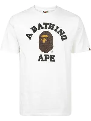 A BATHING APE Glass Beads College T-shirt