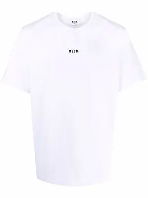 MSGM Logo-print Cotton T-shirt - White