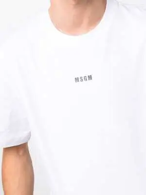 MSGM Logo-print Cotton T-shirt - White