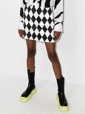 KENNETH IZE X Karl Largerfeld Diaond Pattern Skirt
