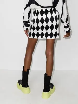 KENNETH IZE X Karl Largerfeld Diaond Pattern Skirt