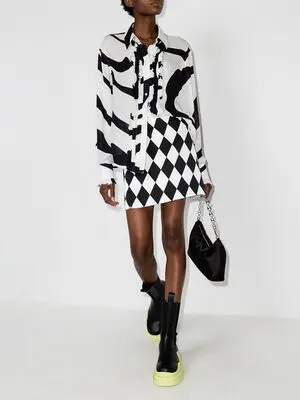 KENNETH IZE X Karl Largerfeld Diaond Pattern Skirt