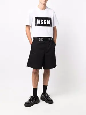 MSGM Logo-print Cotton T-shirt - White