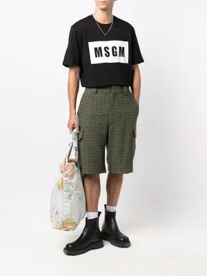 MSGM Logo-print Cotton T-shirt - Black