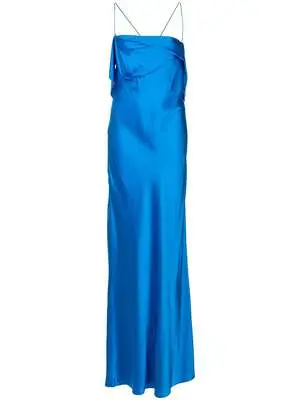 Michelle Mason Bias-cut Gown - Blue