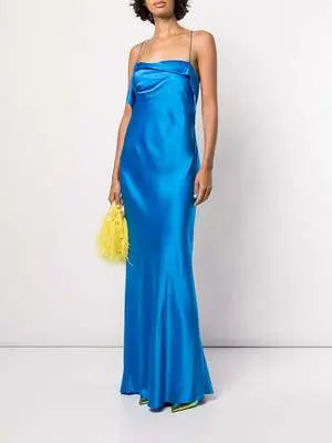 Michelle Mason Bias-cut Gown - Blue