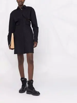 Givenchy Graphic Cut-out A-line Shirt Dress