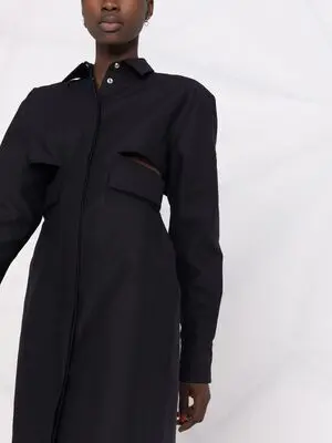 Givenchy Graphic Cut-out A-line Shirt Dress
