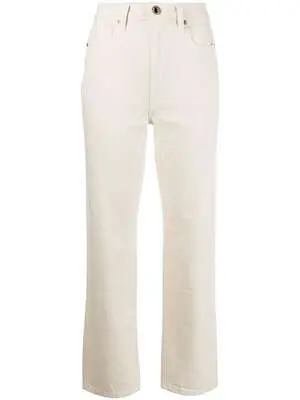 Khaite The Abigail Straight-leg Jeans - Neutrals