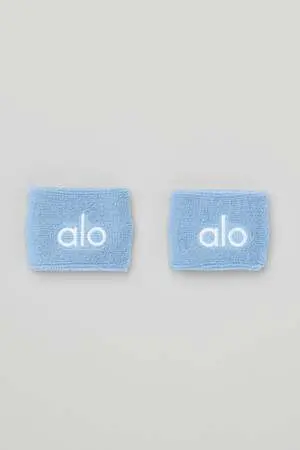Alo Yoga ALO Glow Terry Wristband 2-Pack Tile Blue