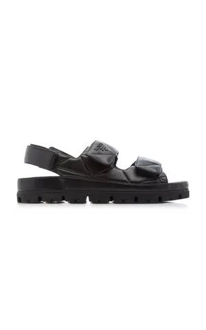 Prada Quilted Nappa Leather Sandals - Black