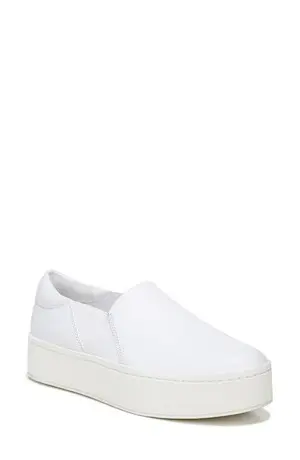 Vince Warren Platform Slip-on Sneakers - Plaster Leather
