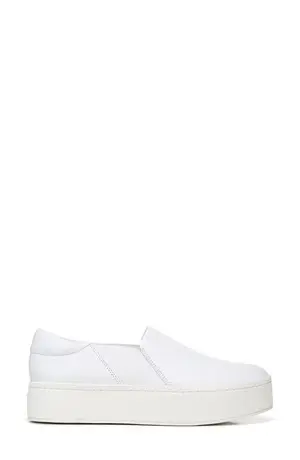 Vince Warren Platform Slip-on Sneakers - Plaster Leather