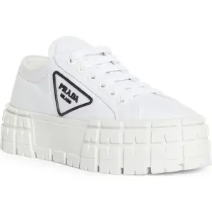 Prada Double Wheel Platform Sneakers - Bianco
