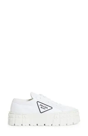 Prada Double Wheel Platform Sneakers - Bianco