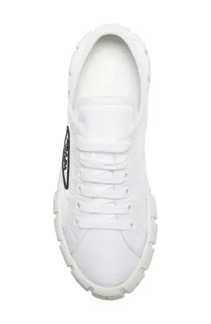 Prada Double Wheel Platform Sneakers - Bianco
