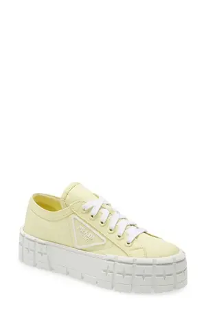 Prada Double Wheel Platform Sneakers Narciso