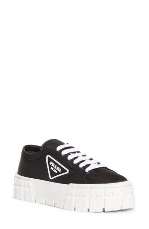 Prada Double Wheel Platform Sneakers Nero