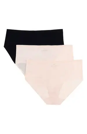 Uwila Warrior No Brainer Assorted 3-pack Seamless Full Briefs - 2 Almond And 1 Tap Shoe Black