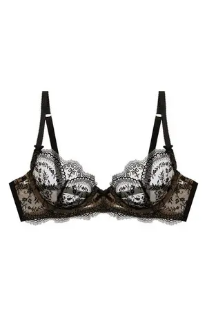 DITA VON TEESE Severine Underwire Balconette Bra - Black