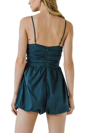 Endless Rose Shirred Blouson Romper