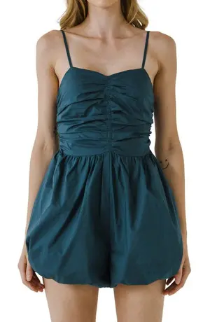Endless Rose Shirred Blouson Romper