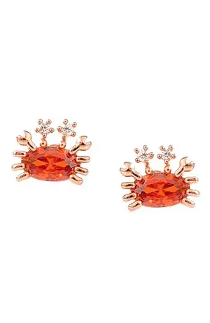 GIRLS CREW Cutie Crab Stud Earrings - Rose Gold