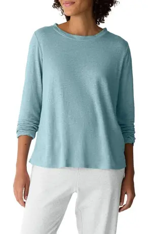 Eileen Fisher Eileen Fisher Organic Linen Long Sleeve T-Shirt Seafoam