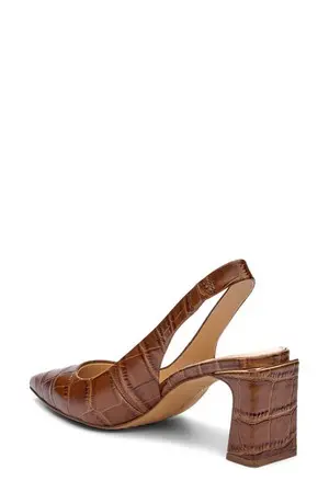 Vince Camuto Hamden Pointed Toe Slingback Pumps - Barn Brown