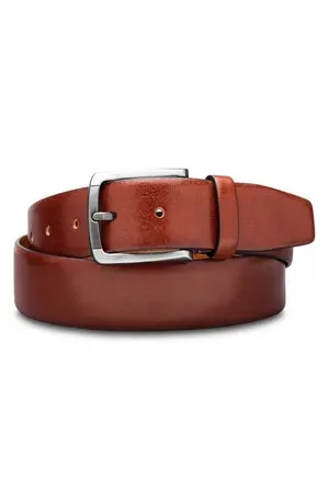 Bosca Bosca Napoli Leather Belt Dark Brown