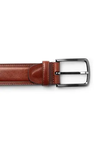 Bosca Sorrento Leather Belt - Dark Brown