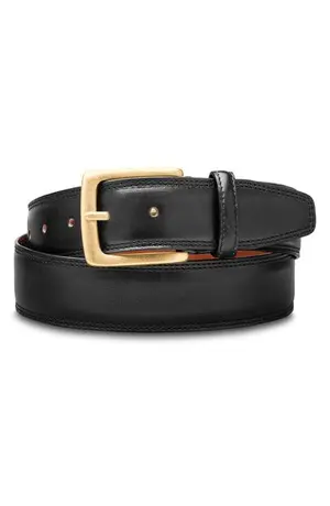 Bosca Bosca Amalfi Leather Belt Black