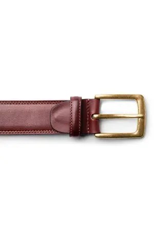 Bosca Amalfi Leather Belt - Dk Brown