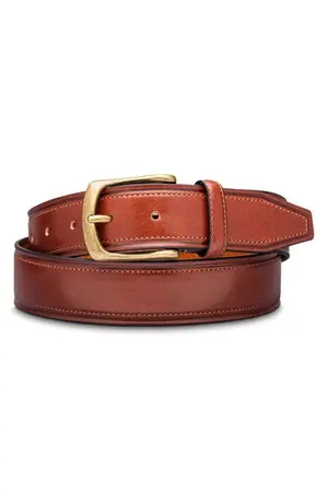 Bosca Palermo Leather Belt - Dk Brown