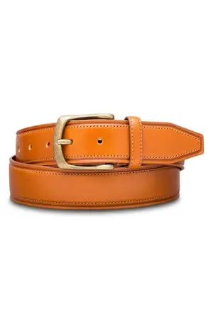 Bosca Palermo Leather Belt - Saddle